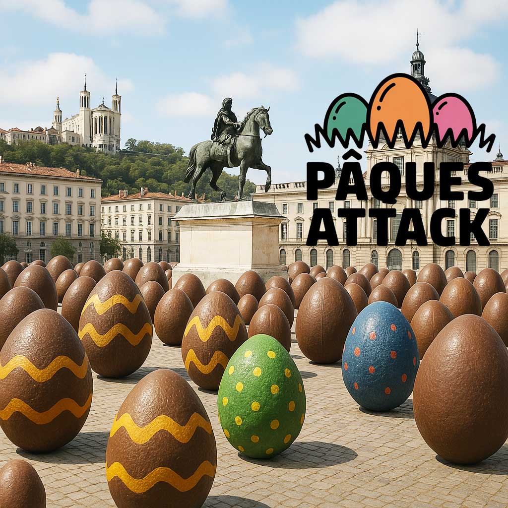 La chasse aux oeufs de Pâques géante à Lyon